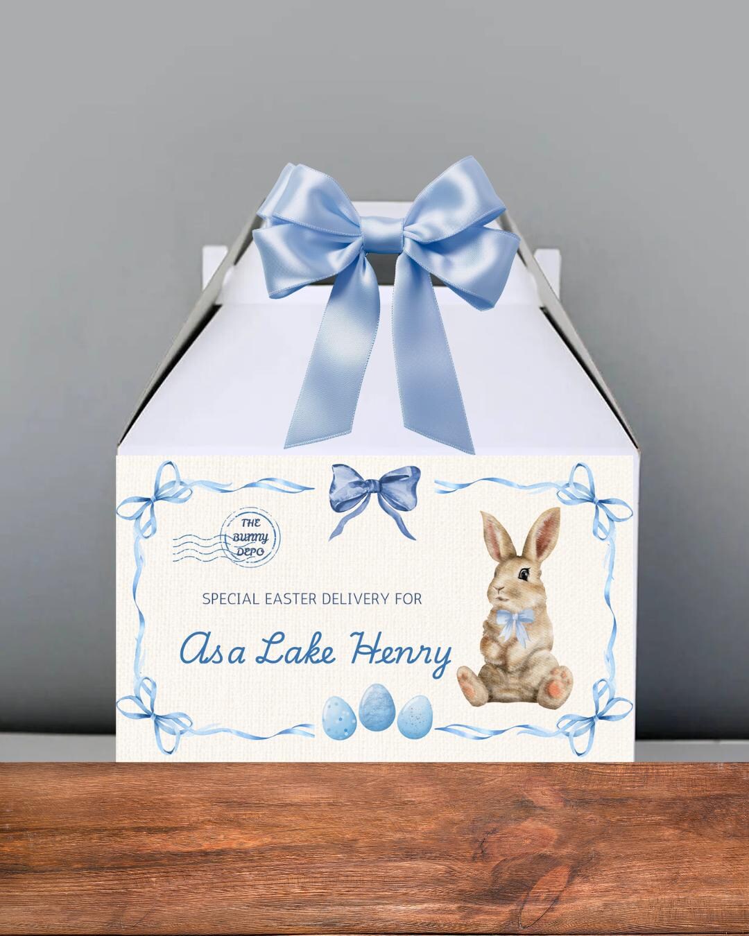Easter Bunny Delivery Template Boys Girls Treat Box Digital Download ...