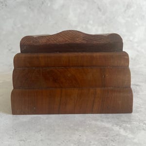 Art Deco Shaped Wooden Box Desktop Storage Box - Etsy