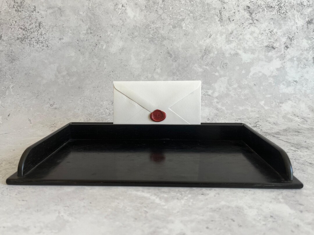 Vintage Art Deco Style Black Wooden Desk Tidy Desk Organiser - Etsy