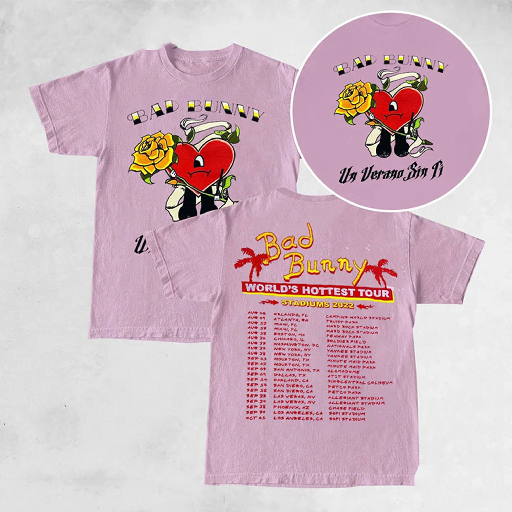 2022 Bad Bunny Tour Shirt, Un Verano Sin Ti Merch, Bad Bunny Concert ...