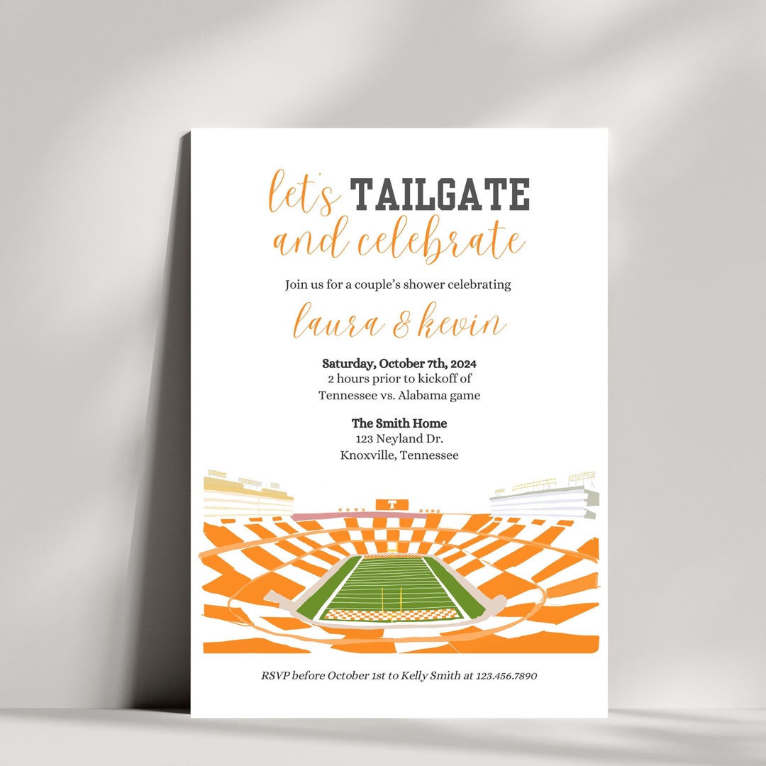 Tennessee Vols Couple's Shower | Tailgate and Celebrate | Football ...
