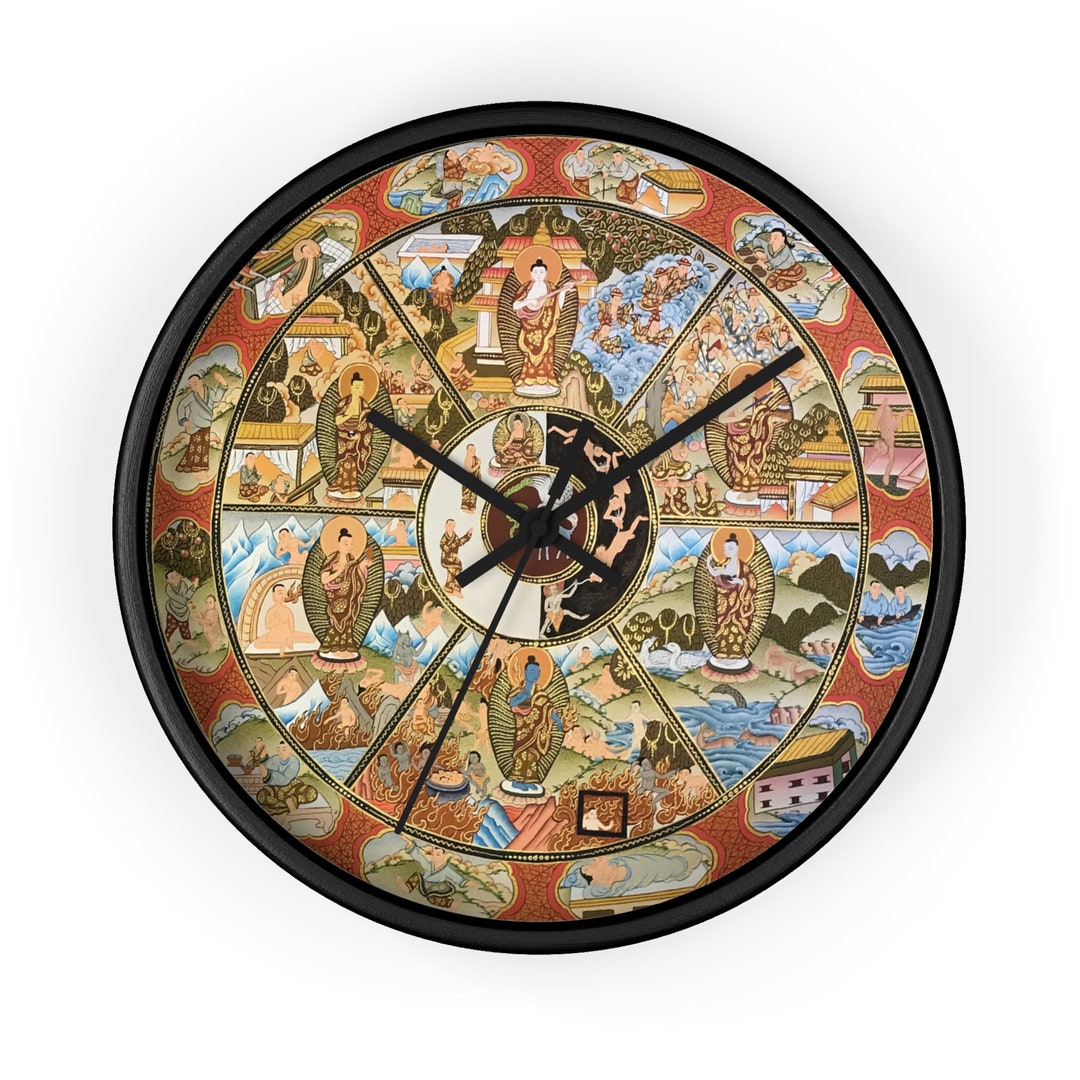Karma Wheel of Life Wall Clock - Etsy