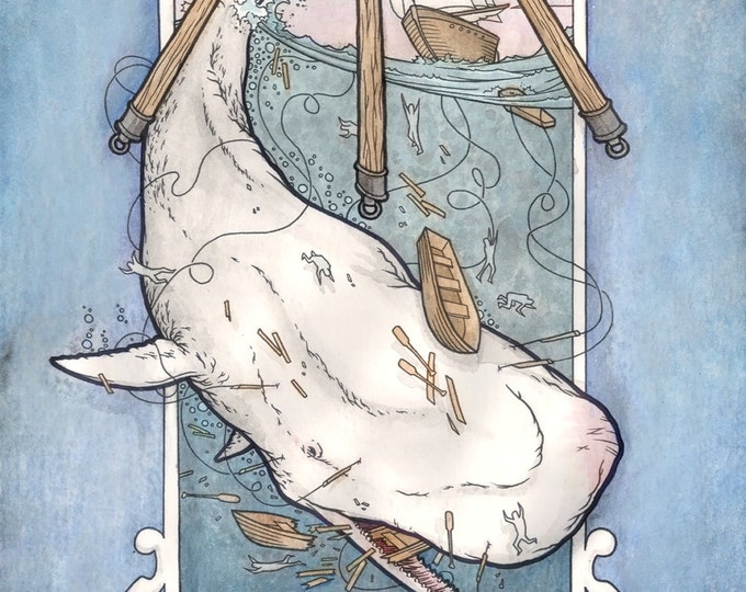 Moby Dick Art Print | Etsy
