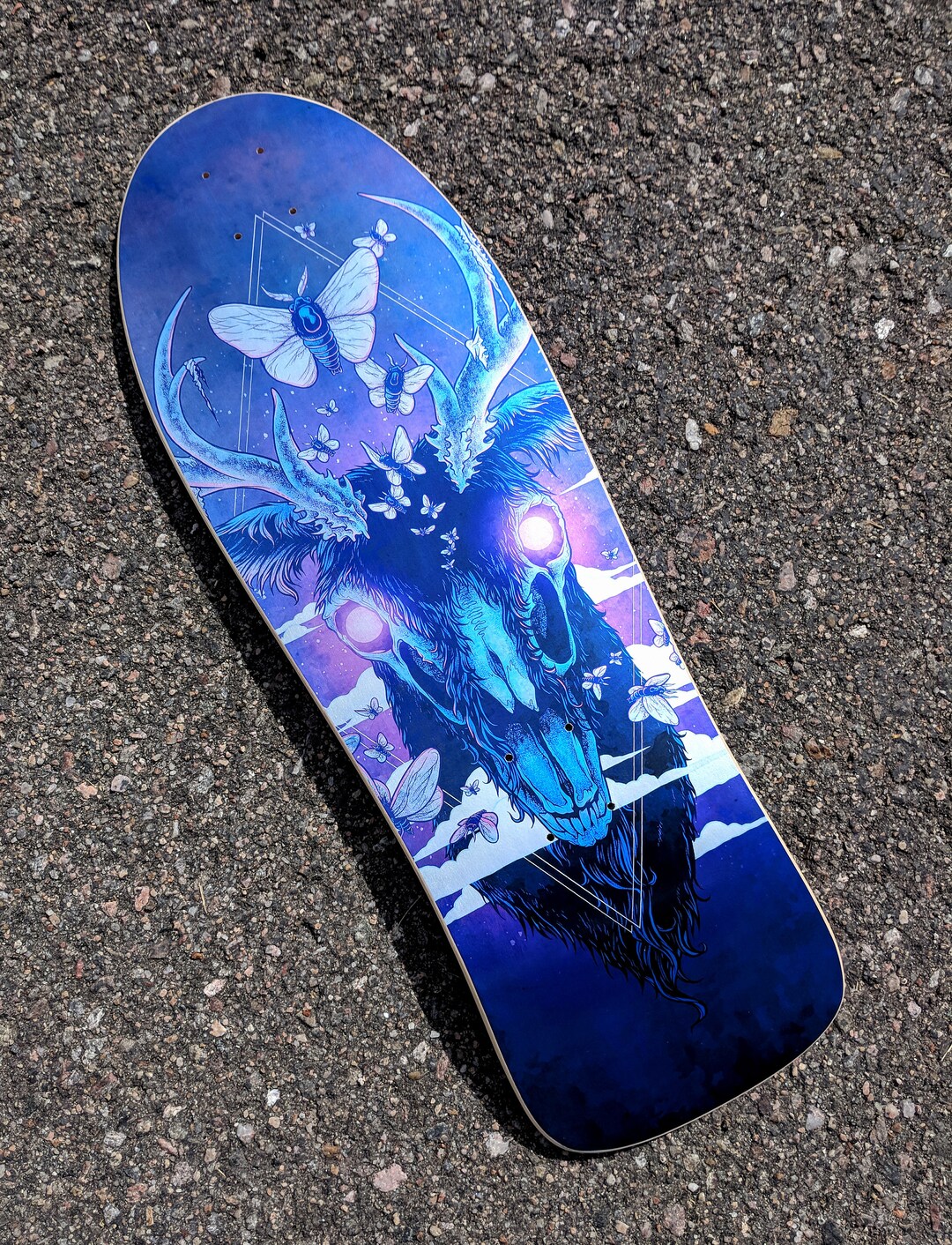 Moth Eaten Deer Head - Old School Skate Deck - Etsy