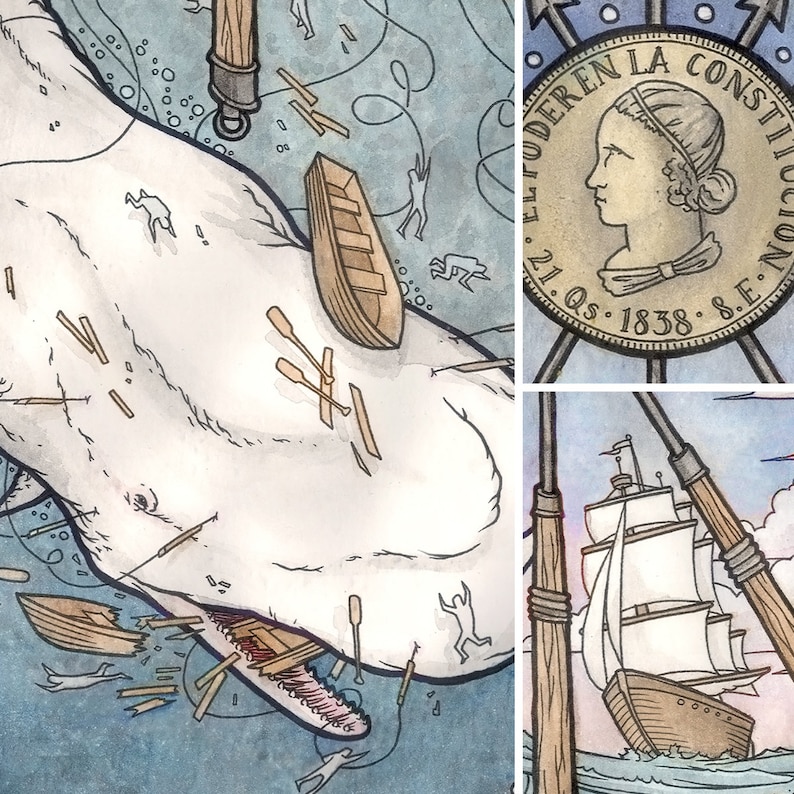 Moby Dick Art Print - Etsy