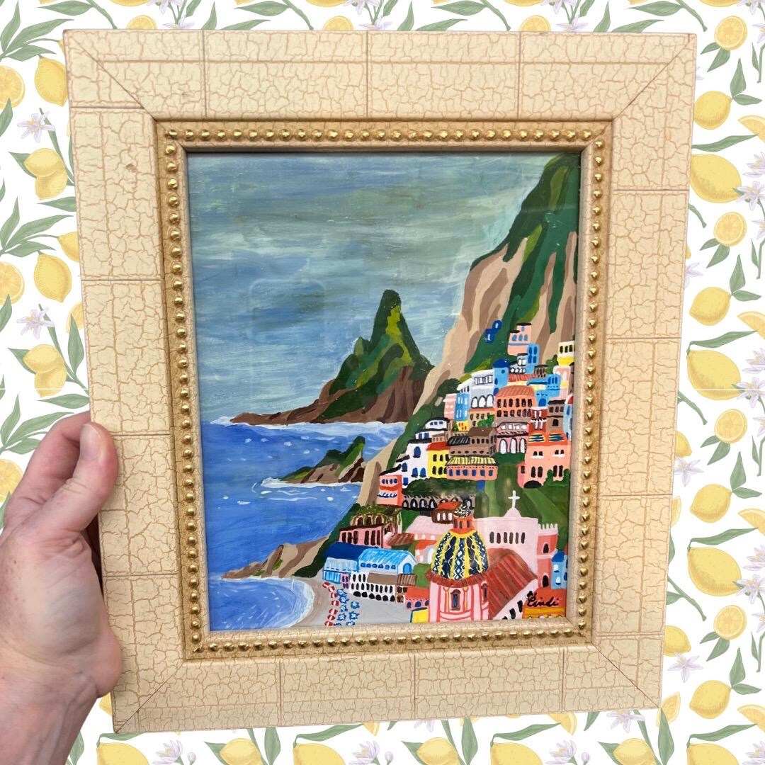 Amalfi Coast of Italy - Acrylic Painting on Gessobord Panel, 8x10 ...