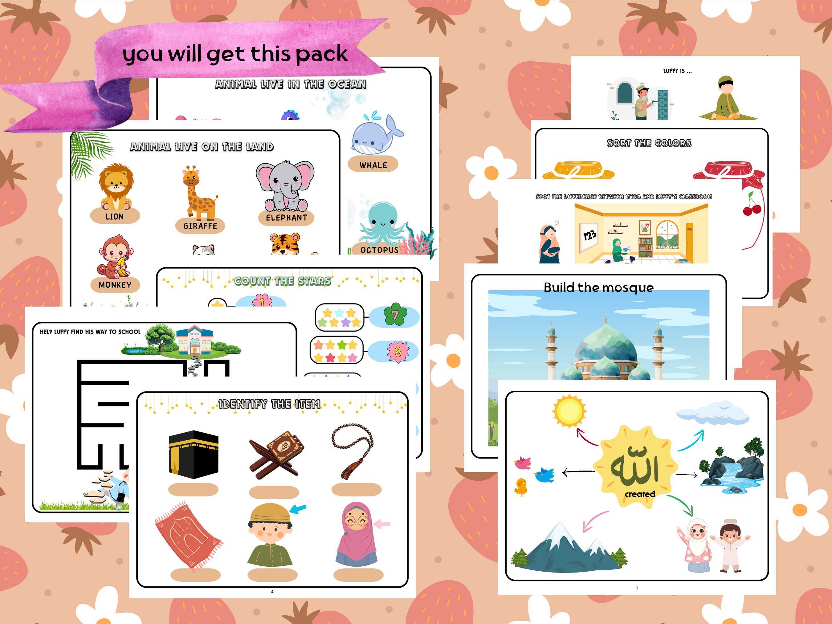 Busy Book Activity for Muslim Kids, Islamic Activity,learn About Islam ...