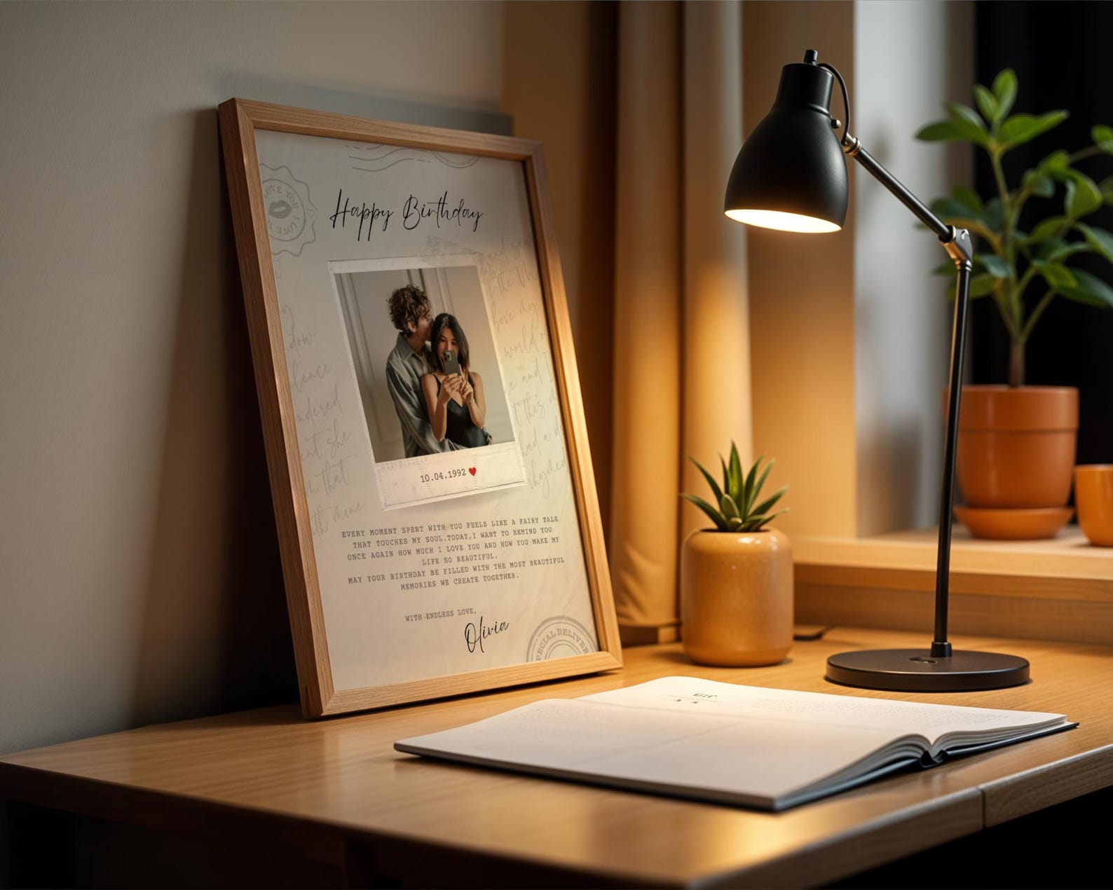 Personalized Birthday Poster,love Poster Gift, Polaroid Style,romantic ...