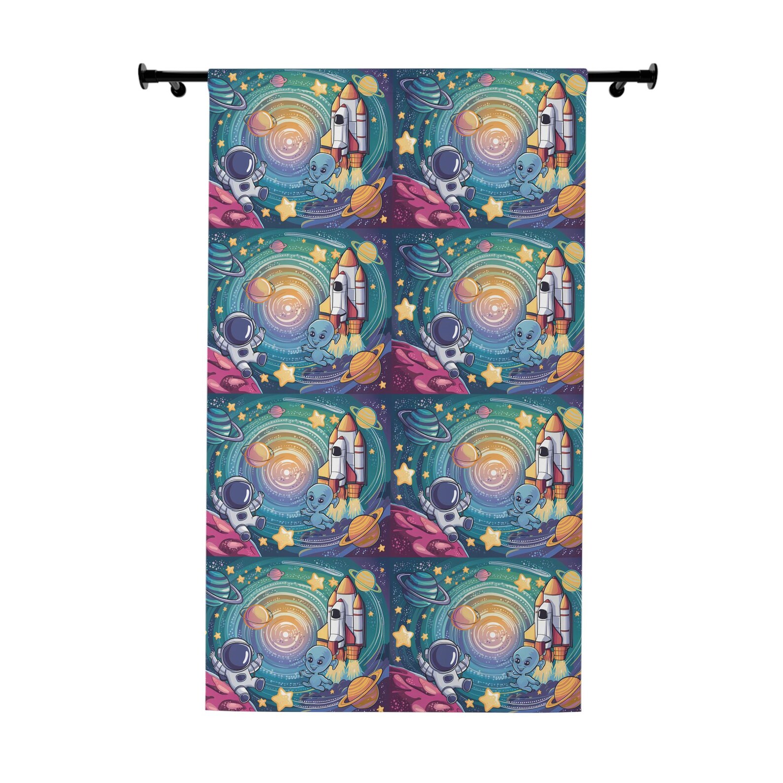 Space Themed Window Curtains for Children and Babies 1 Piece - Etsy