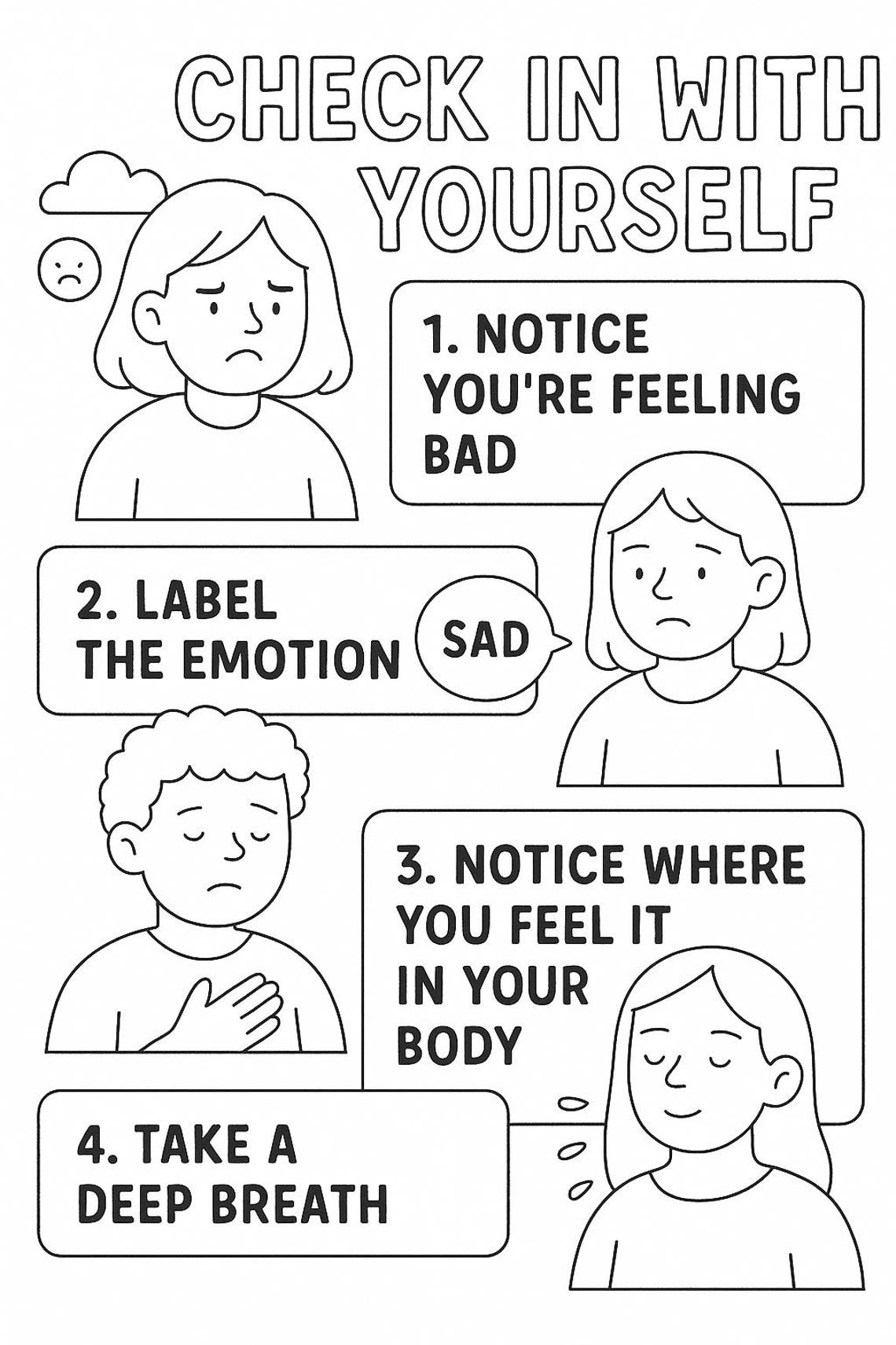 How to Defuse Emotions, Coloring Page - Etsy