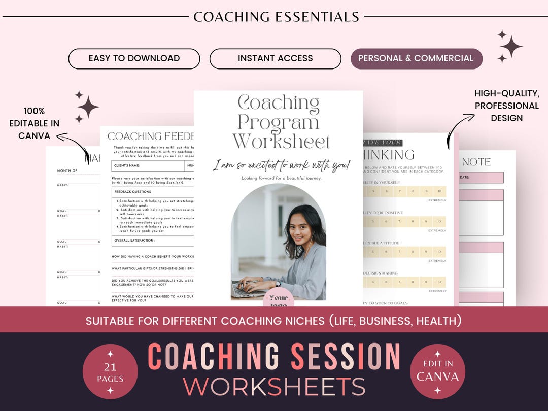 Coaching Session Worksheets Done for You,coaching Toolkit,coaching ...