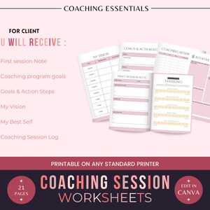 Coaching Session Worksheets Done for You,coaching Toolkit,coaching ...