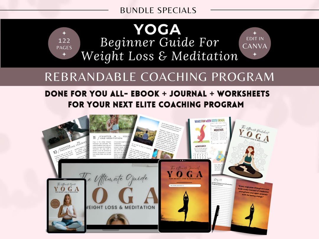 PLR Health Coaching Program Yoga for Weight Loss,meditation : Done for ...