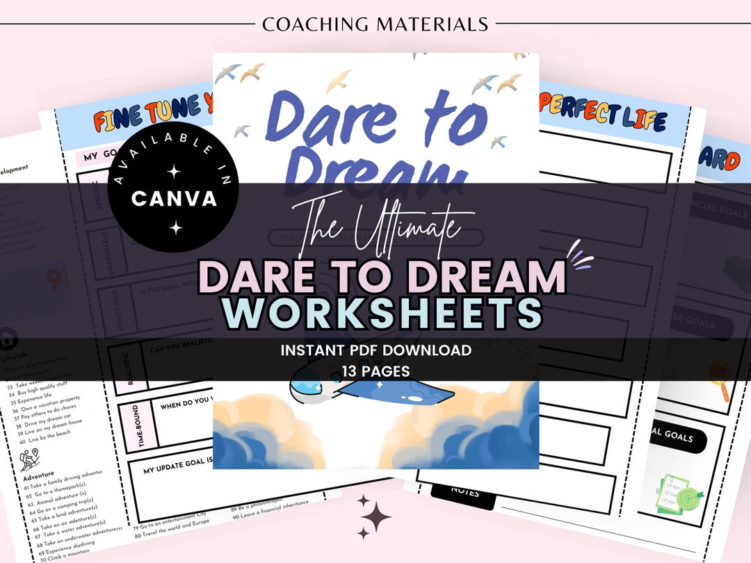 Brandable Coaching Program Dare to Dream Done for You Ebook,goal Course ...