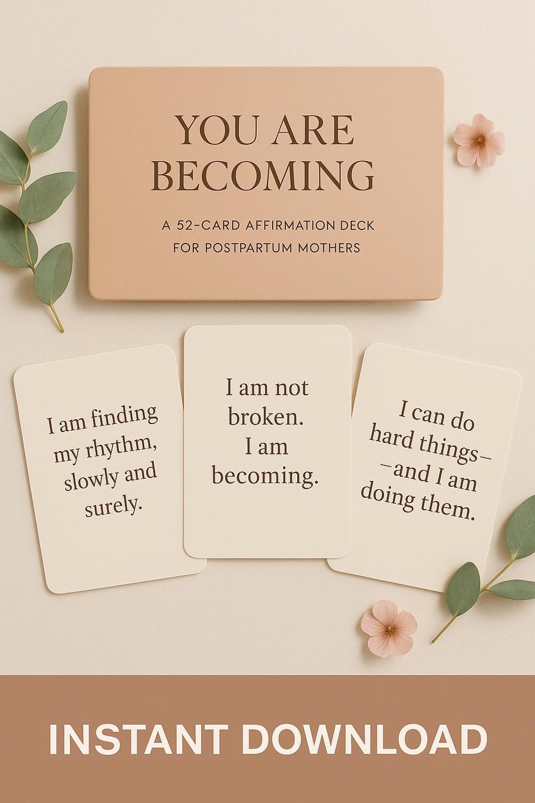 Postpartum Affirmation Cards – 52 Printable Cards for New Moms - Etsy
