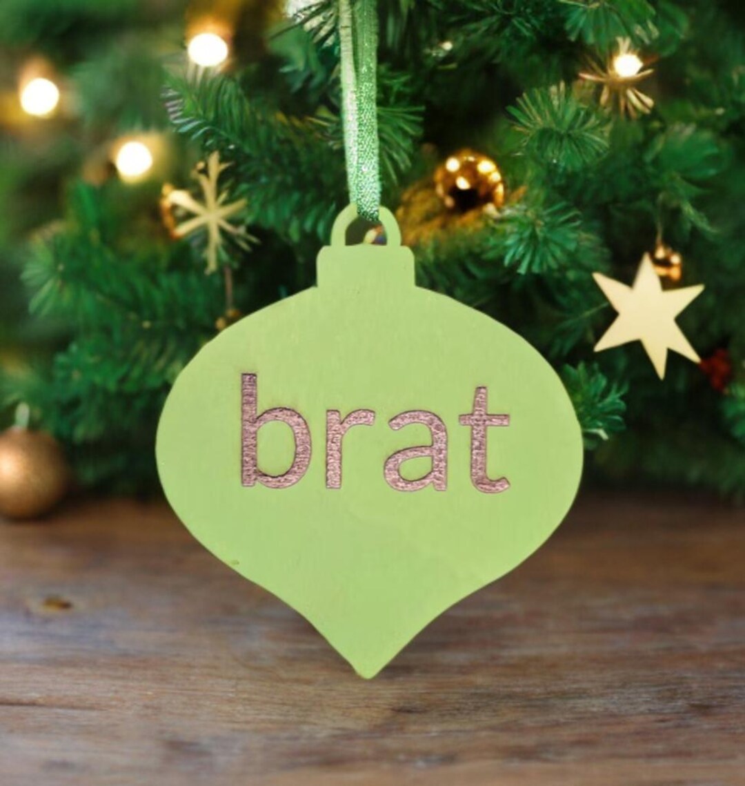 Brat Inspired Christmas Ornamentfree Personalizationunique Gift 204 - Etsy