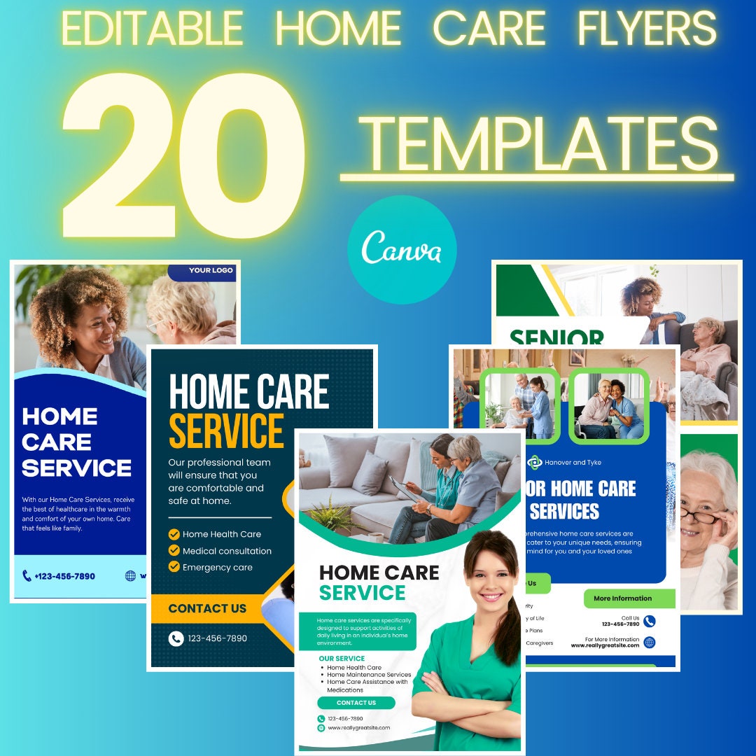 Editable Home Health Care Service Flyer, Nursing Home Flyer, Brochure ...
