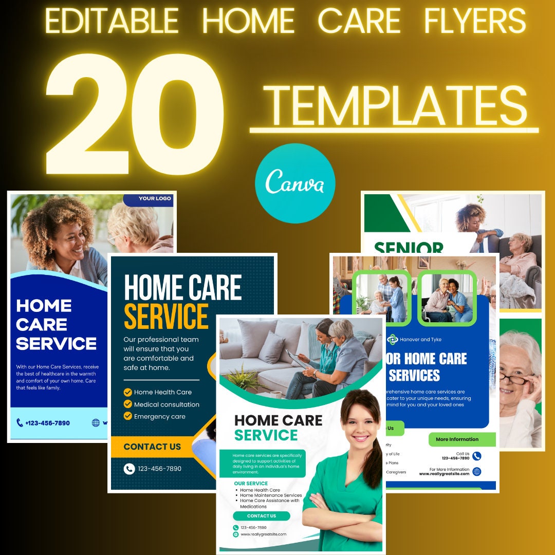 Editable Home Health Care Service Flyer, Nursing Home Flyer, Brochure ...