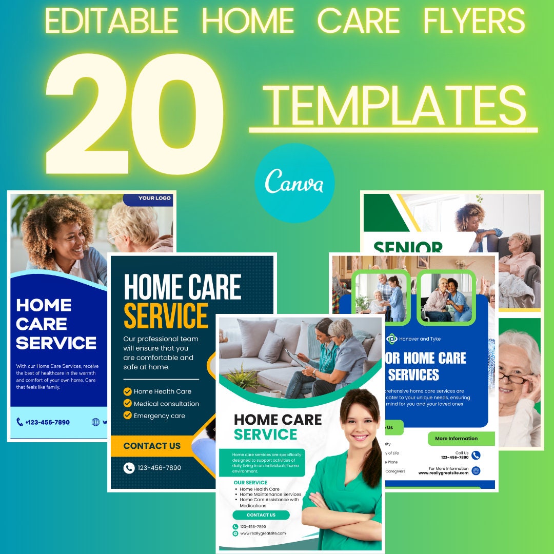 Editable Home Health Care Service Flyer, Nursing Home Flyer, Brochure ...