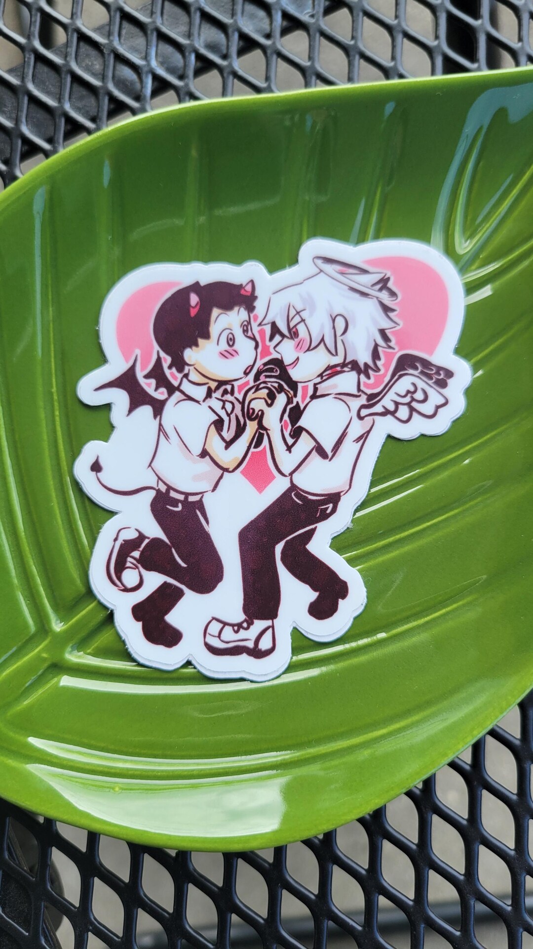 EVA Angel X Devil Shinji and Kaworu Sticker - Etsy