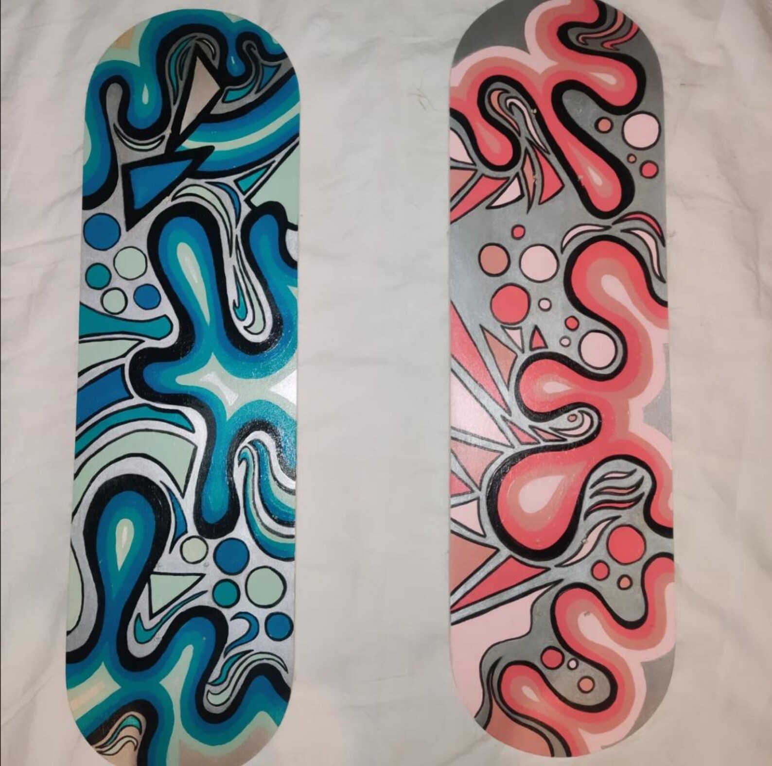 Set of 2 Swirl Skateboard Decks - Etsy
