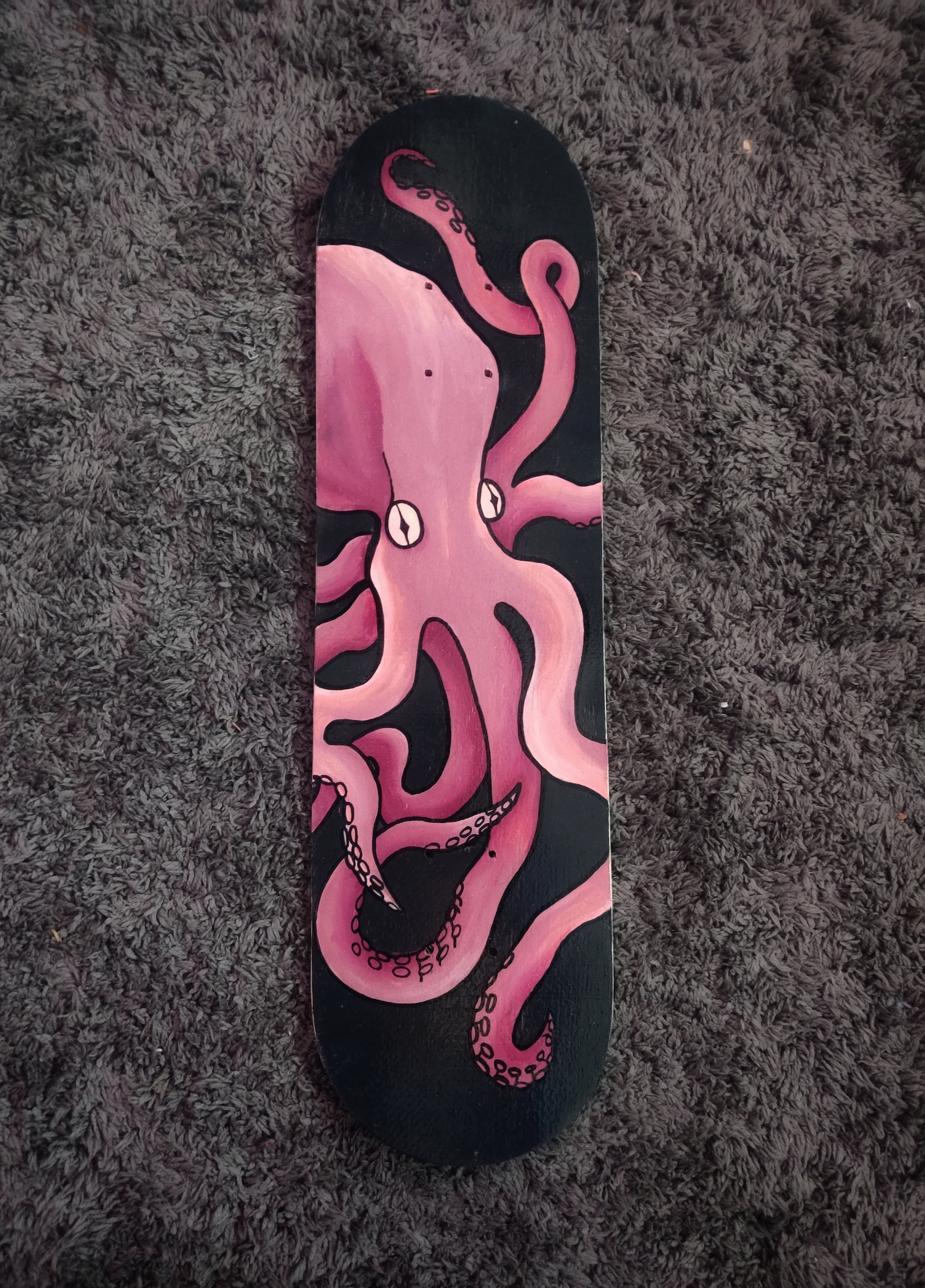 Pink Octopus Skateboard Deck - Etsy