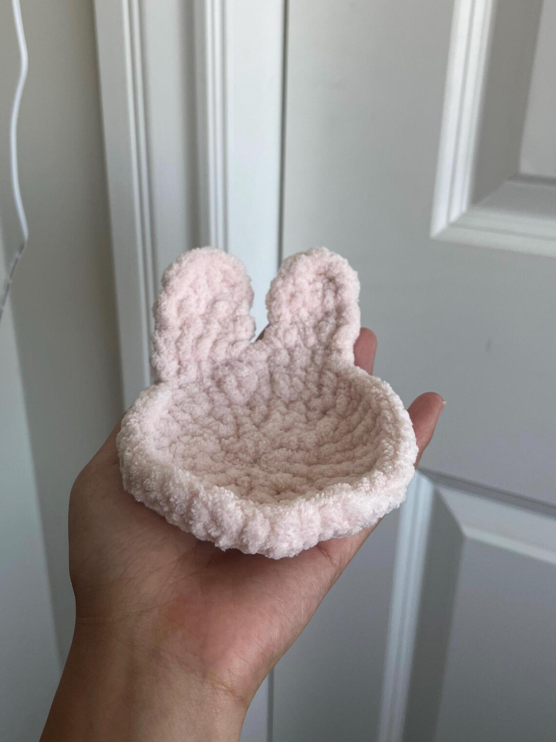 Bunny Crochet Coaster | Fluffy Yarn Bunny Crochet Coaster | Handmade ...