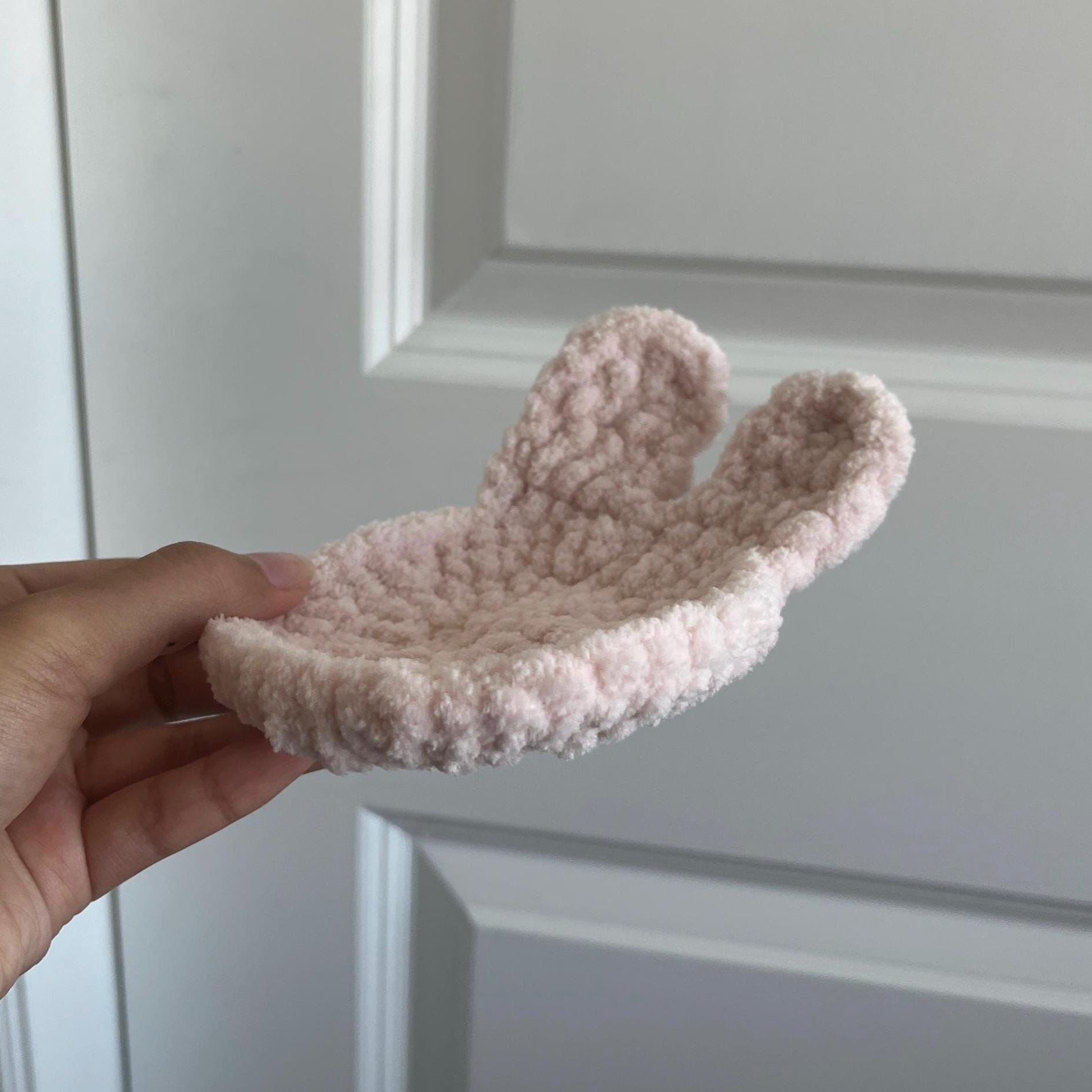 Bunny Crochet Coaster | Fluffy Yarn Bunny Crochet Coaster | Handmade ...