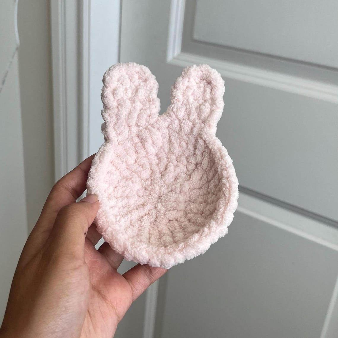Bunny Crochet Coaster | Fluffy Yarn Bunny Crochet Coaster | Handmade ...