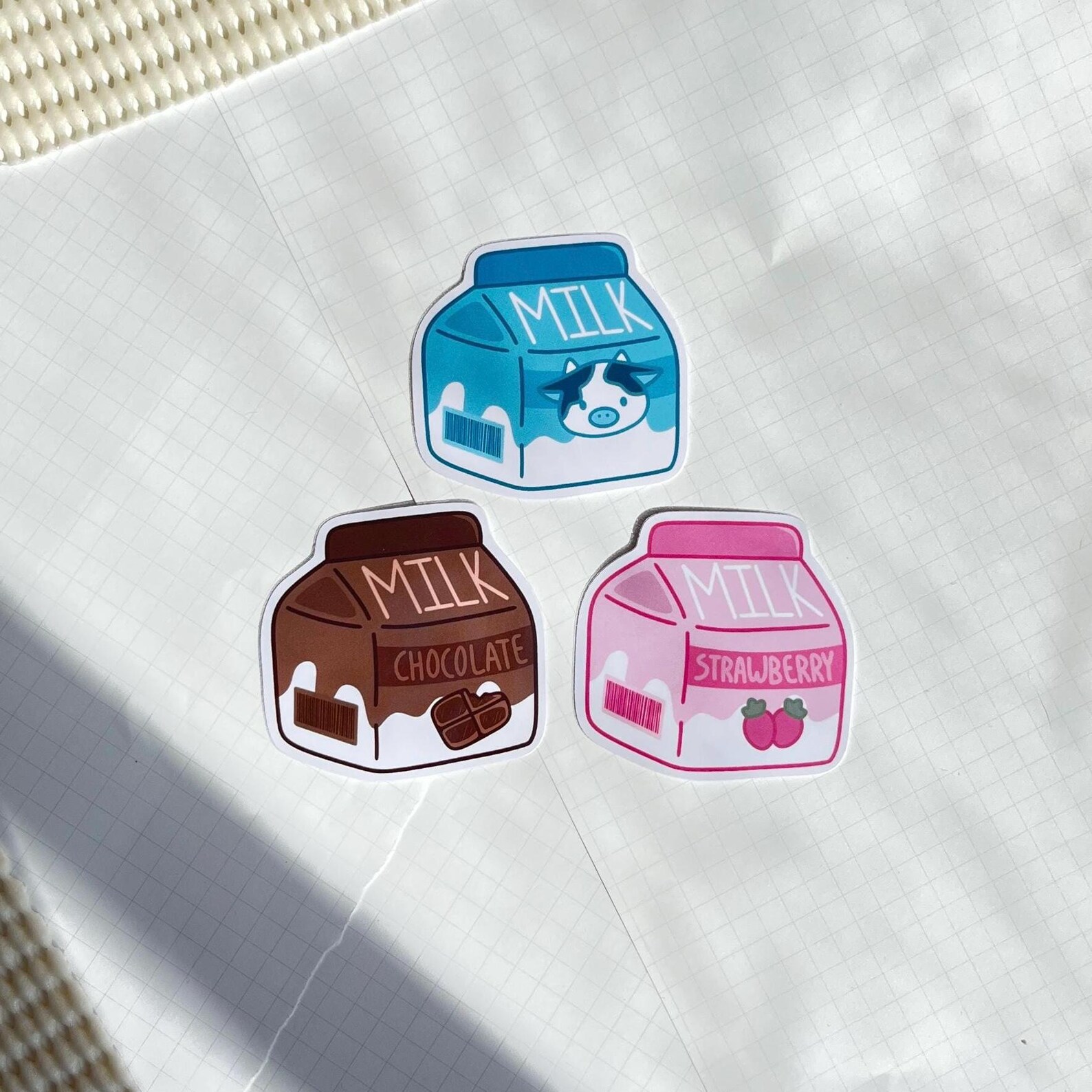 Cute Milk Carton Stickers | Milk, Strawberry Milk & Chocolate Milk ...