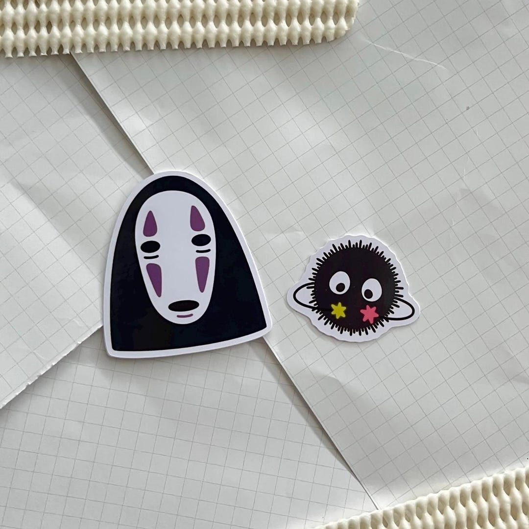 No-face (kaonashi) & Soot Sprite (susuwatari) Inspired Stickers | Cute ...
