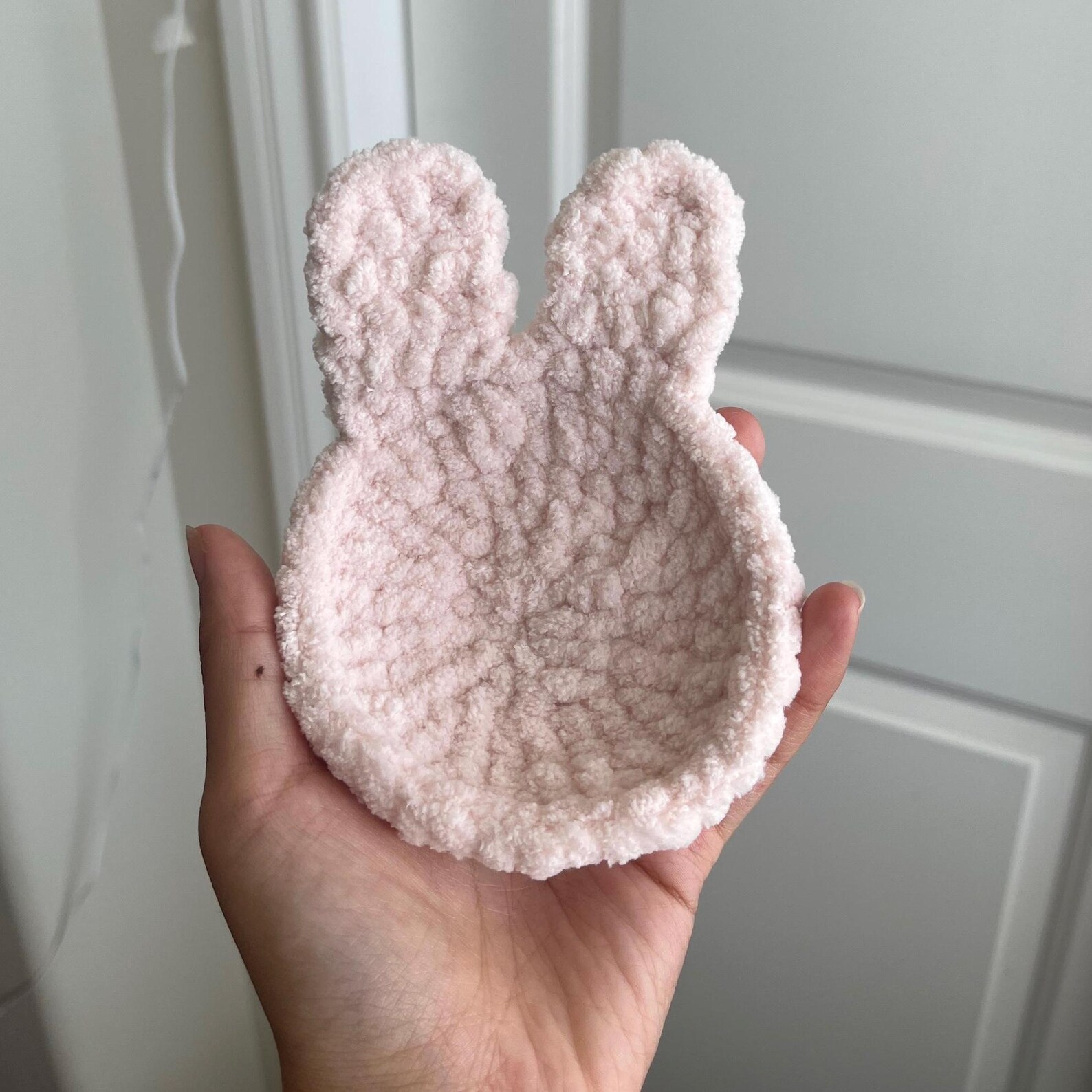 Bunny Crochet Coaster | Fluffy Yarn Bunny Crochet Coaster | Handmade ...