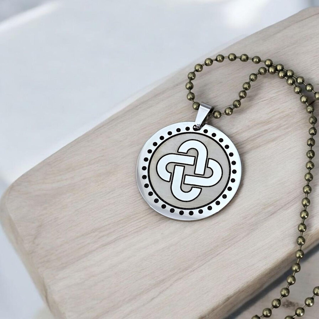 Knot Pendant Necklace With Dot Border - Southeastern Native Jewelry ...