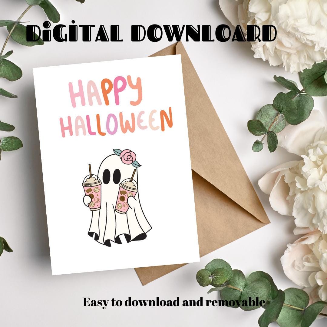 Halloween Printable Card Pumpkin Card Funny Card for Her Him Images PDF ...