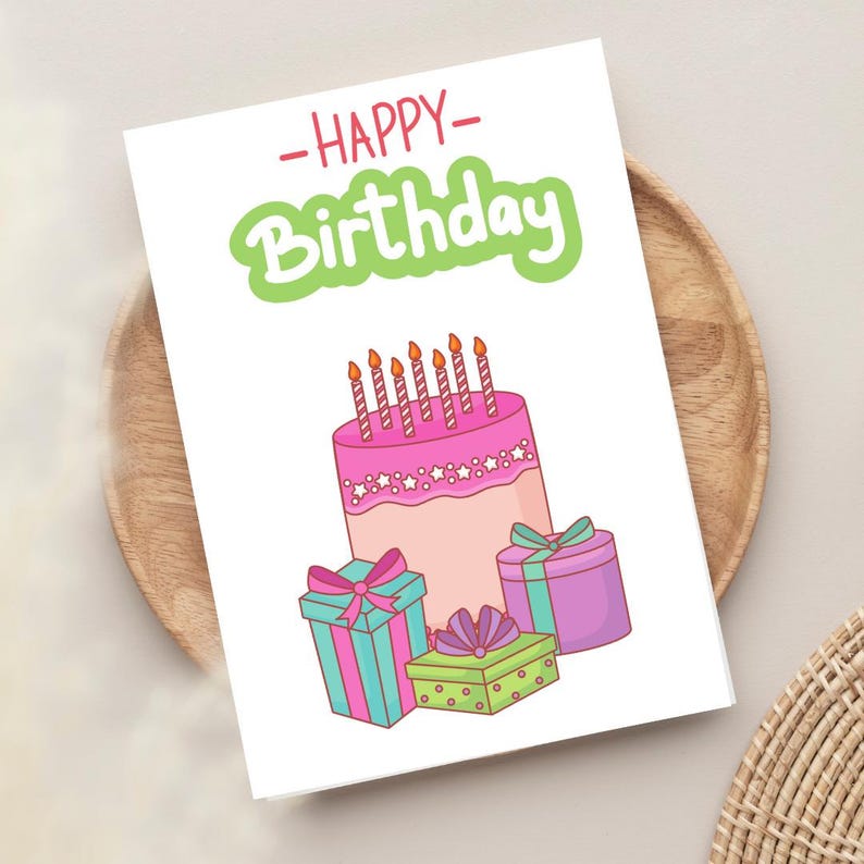 Happy Birthday Card DIGITAL Download Printable Birthday Card Printable ...