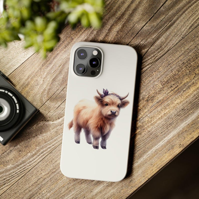Fluffy Cow Phone Case Highland Cow Phone Case - Etsy
