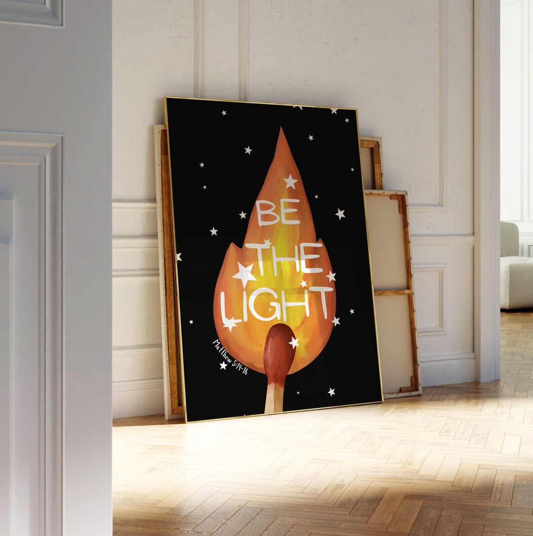 Christian Scripture Poster Be the Light of the World Bible Verse ...