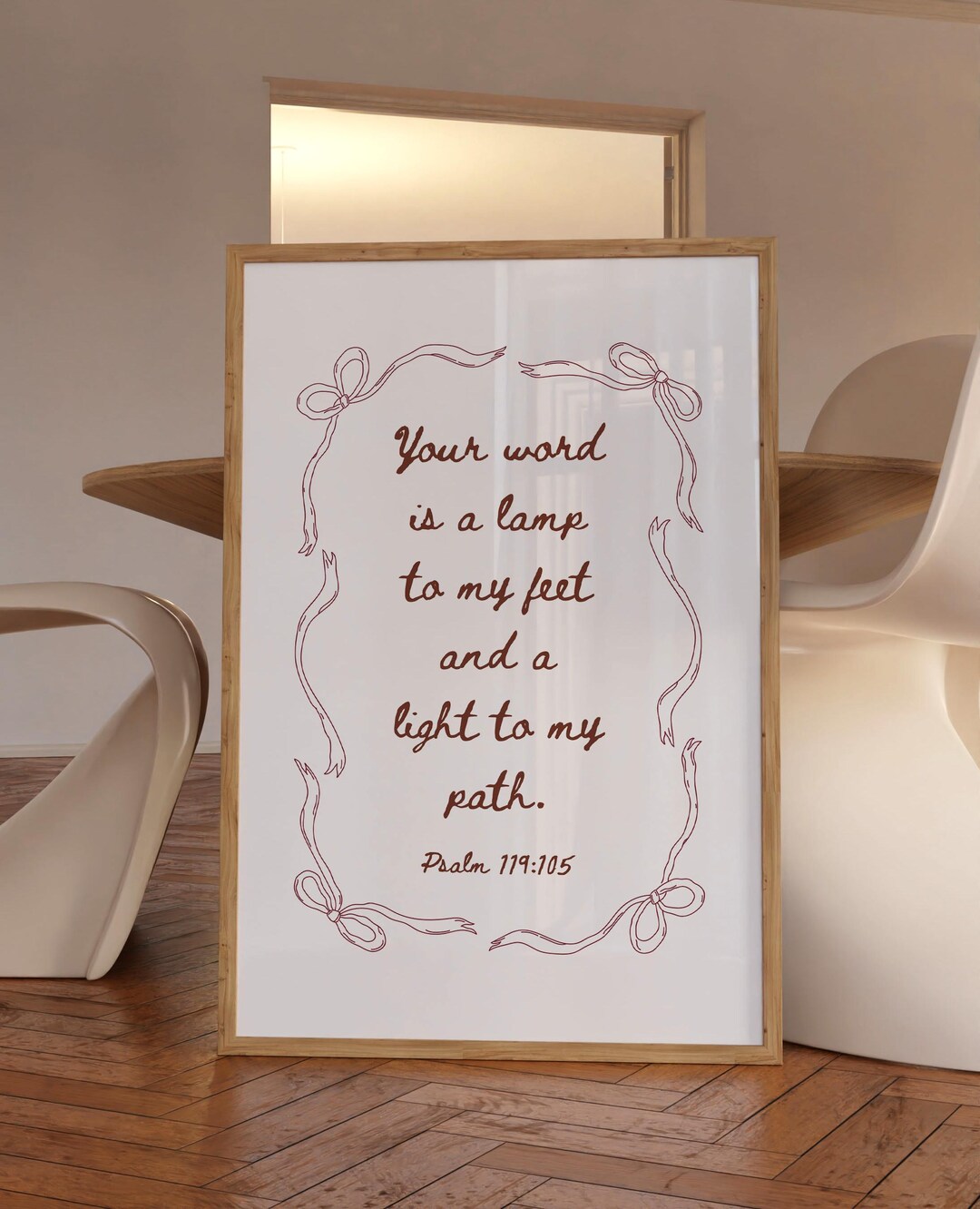 Bible Verse Wall Art Psalm 119:105 Print Scripture Wall Decor ...