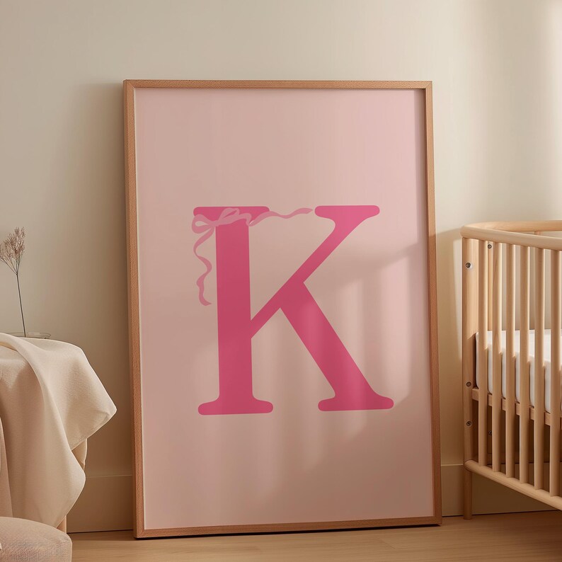 Letter K Poster, K Initial, Big Letters for Wall, Alphabet Letter Art ...