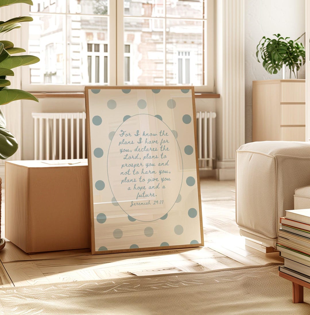 Nursery Wall Print Bible Verse Printable for Kids Room Gender Neutral ...