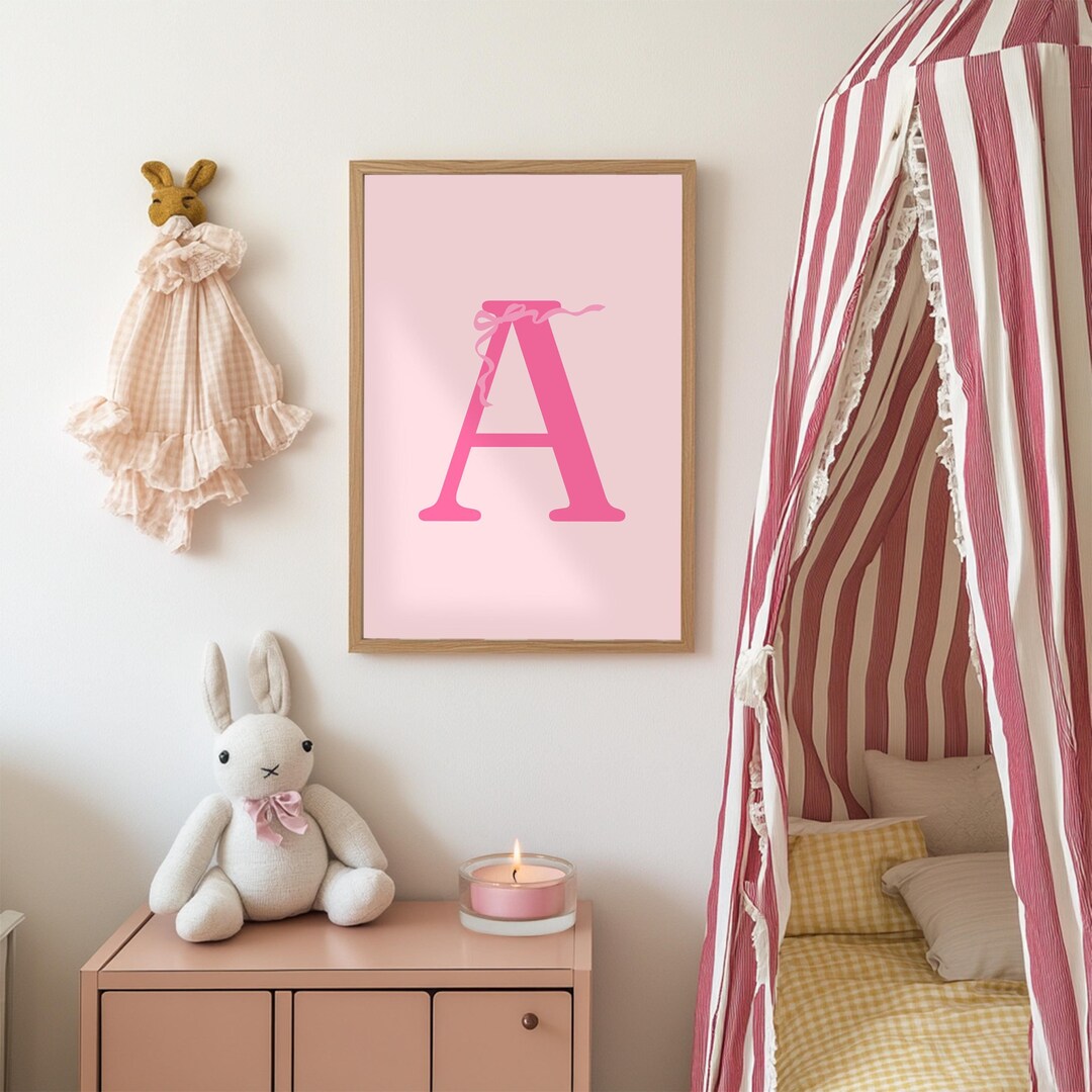 Letter A Poster, A Initial, Big Letters for Wall, Alphabet Letter Art ...