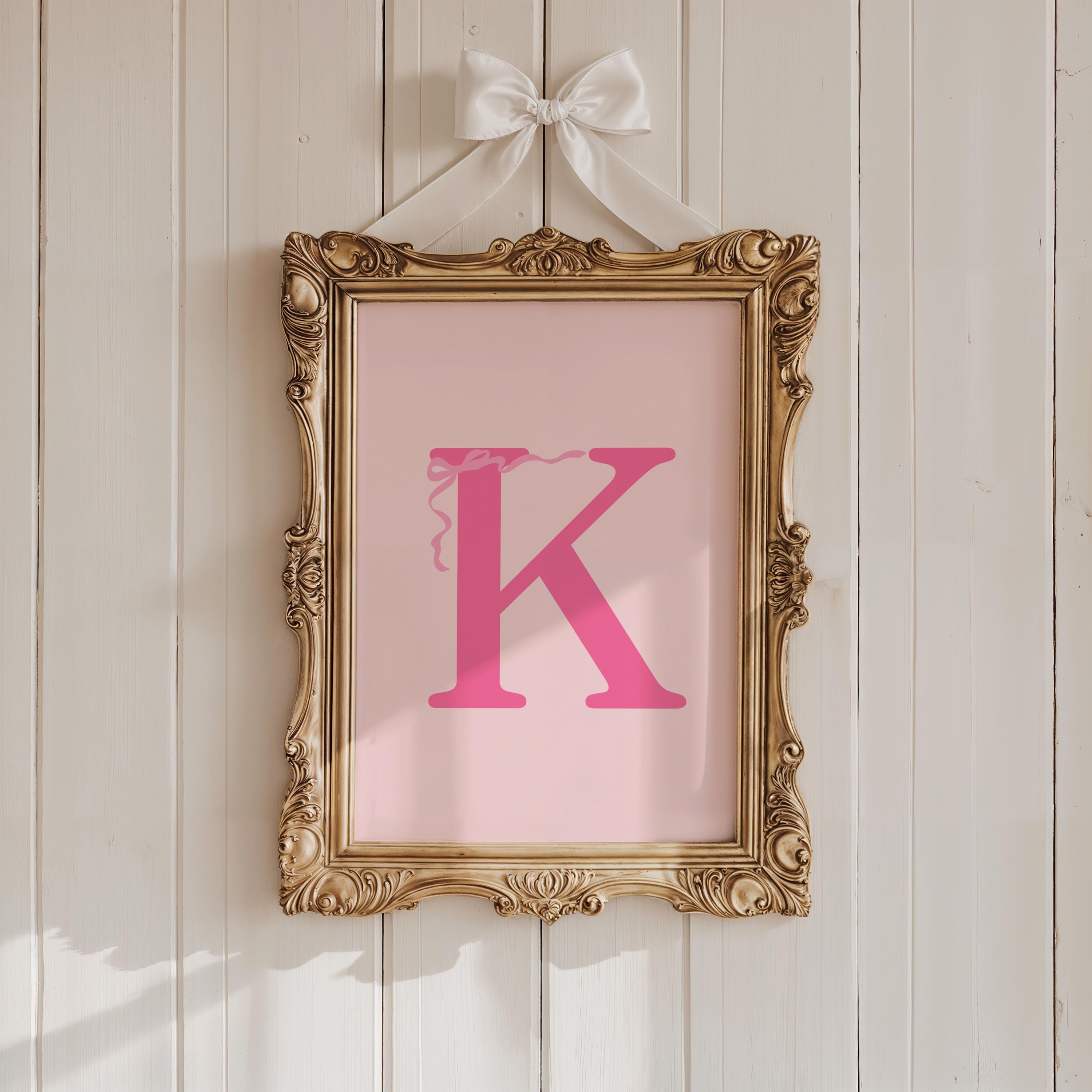 Letter K Poster, K Initial, Big Letters for Wall, Alphabet Letter Art ...