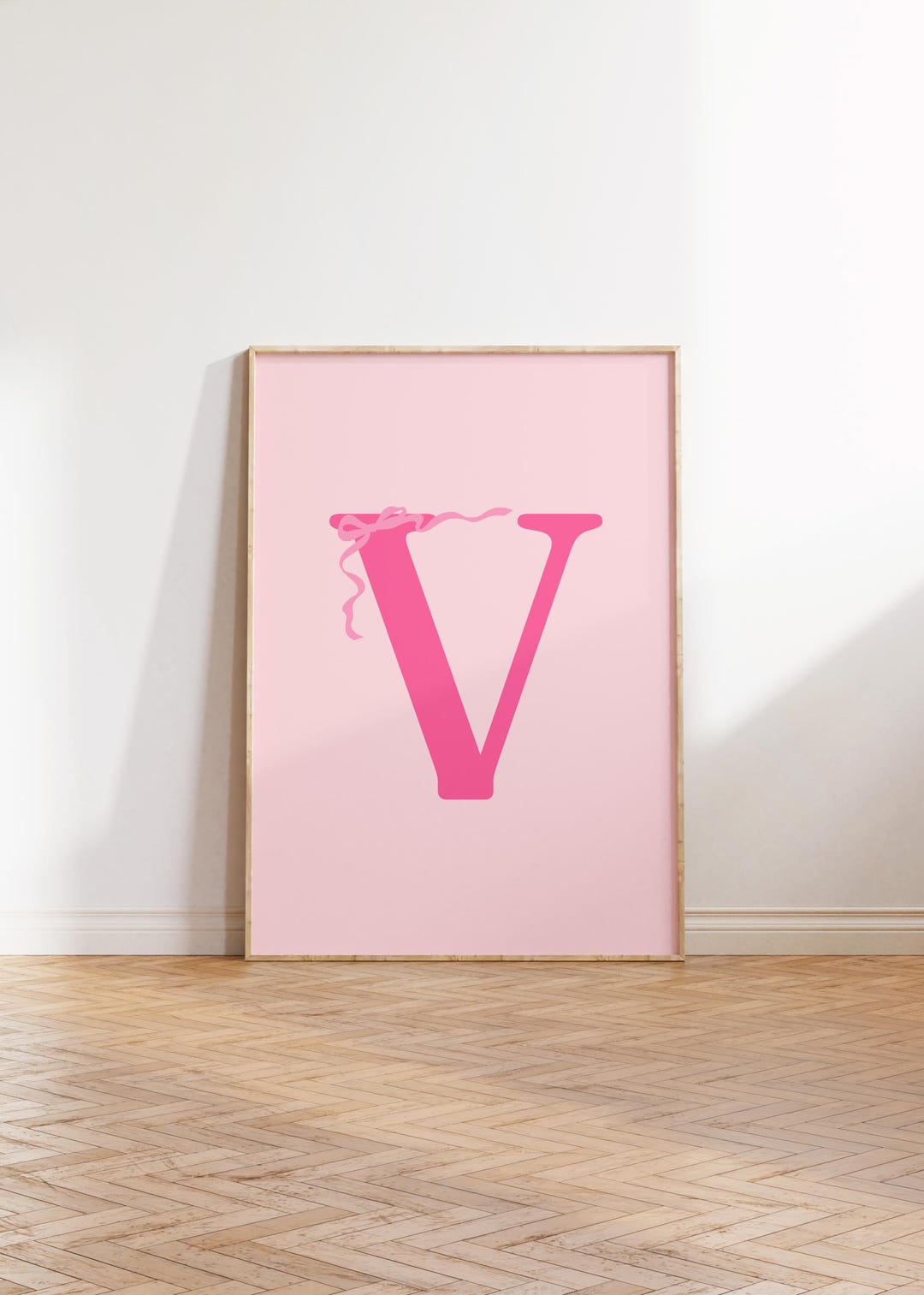 Letter V Poster, V Initial, Big Letters for Wall, Alphabet Letter Art ...