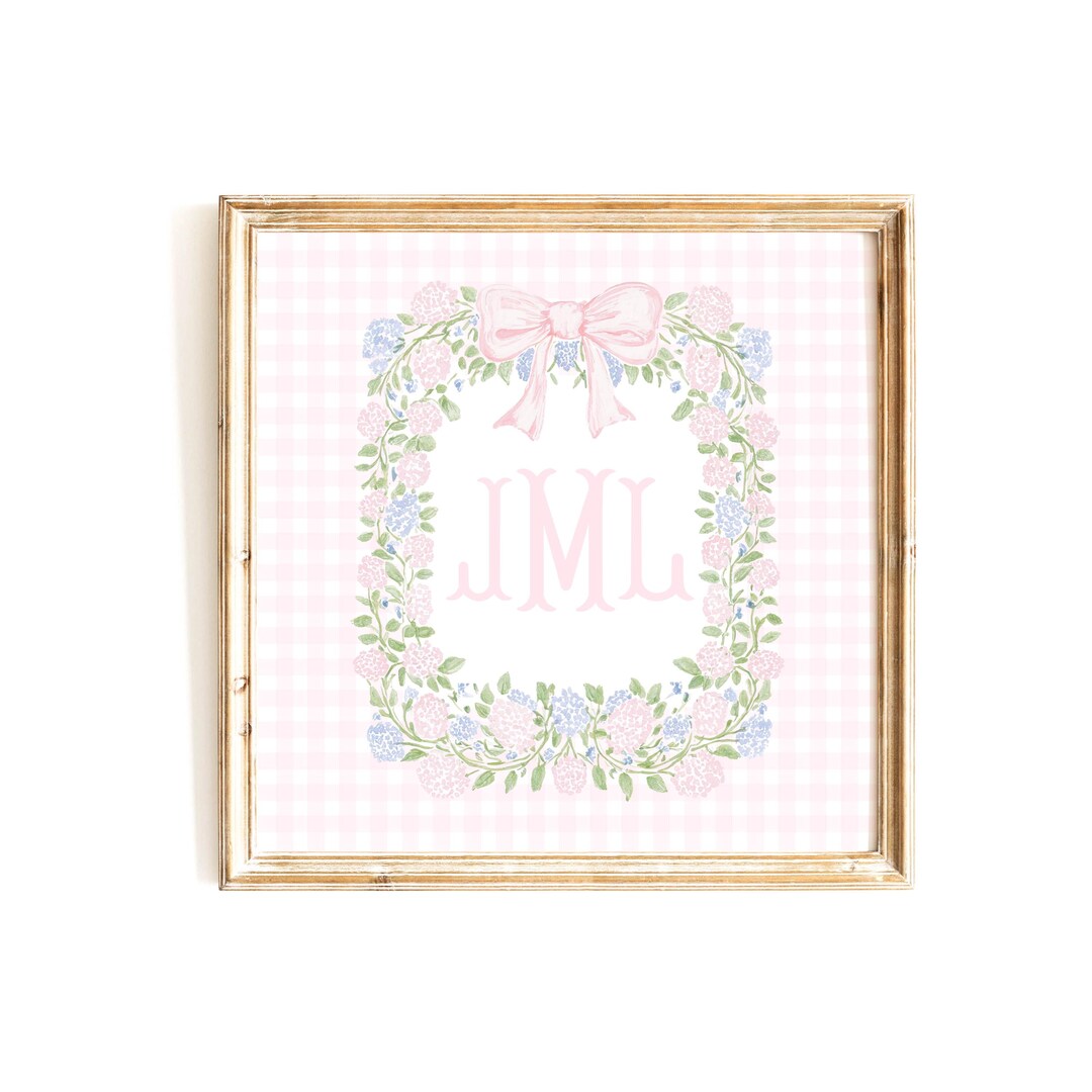 Custom Monogram Initial Name Print for Baby Nursery Decor (digital ...