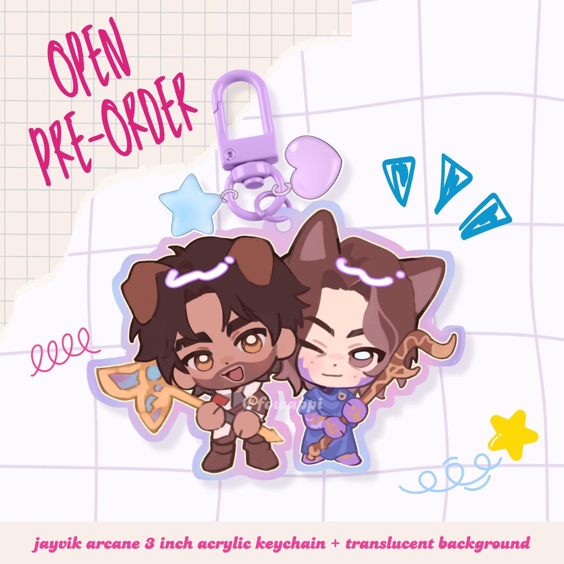 JAYVIK ARCANE Acrylic Keychain - Etsy