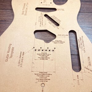 COMPLETE T-style Guitar Body MDF Router Template Kit: DIY Electric ...