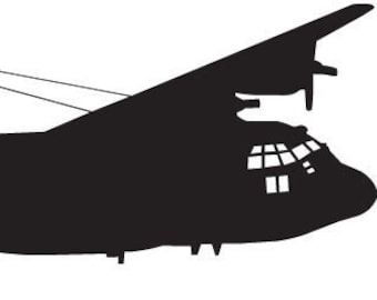 MC-130H Combat Talon Banking Silhouette Digital Vector Graphic - Etsy
