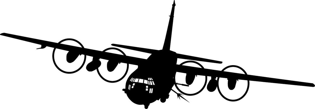 AC-130H Spectre Banking Silhouette Digital Vector Graphic - Etsy