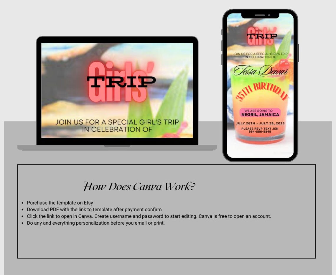 Girls Trip Itinerary, Itinerary Template, Travel Itinerary, Birthday ...