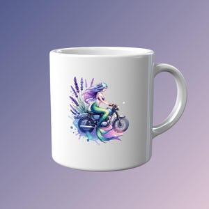 Floral Mermaid Motobike Clipart Bundle Set, Cute Mermaid PNG Design ...
